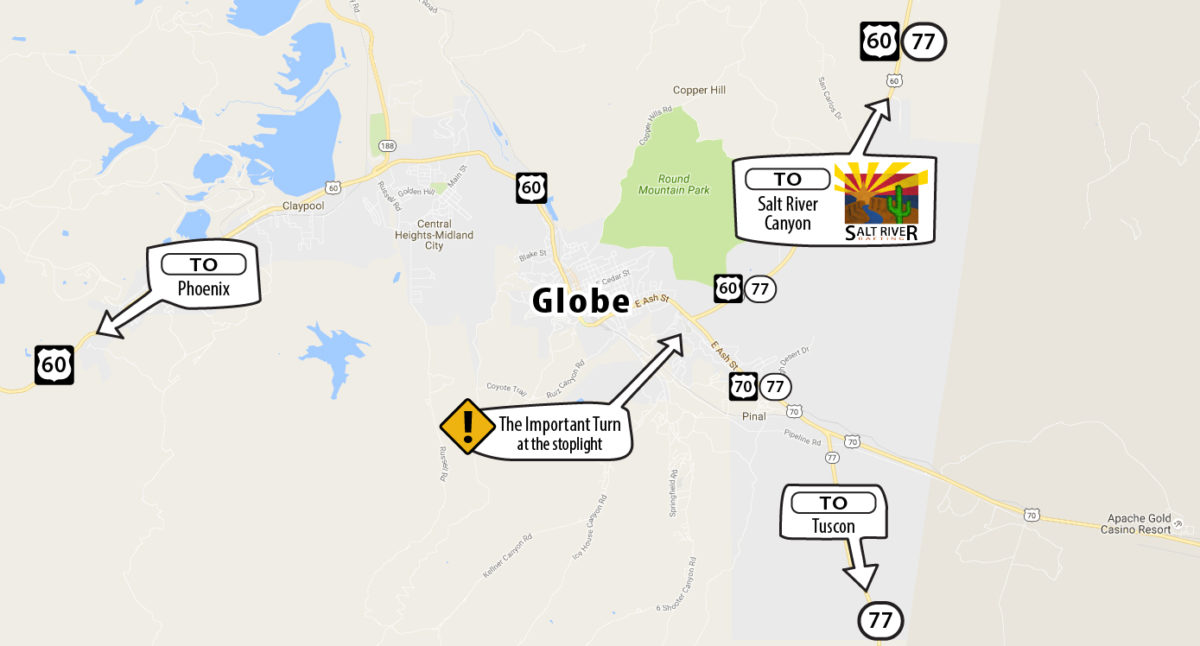 Salt River Rafting - Rafting in Arizona near Phoenix - Directions & Maps