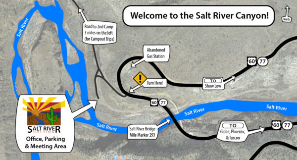 Salt River Rafting - Rafting in Arizona near Phoenix - Directions & Maps